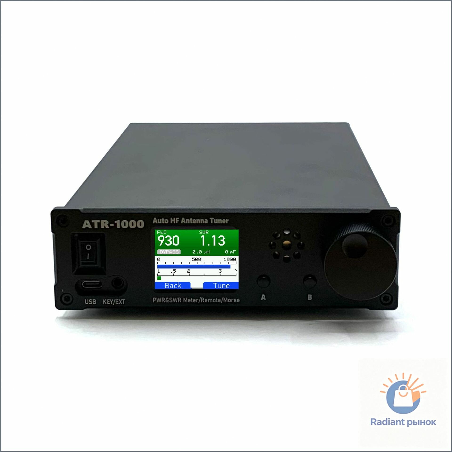 Автоматический тюнер антенн AMNVOLT ATR1000 на 1000 Вт для КВ-диапазона 1,8 30 МГц с Wi-Fi удалённым управлением