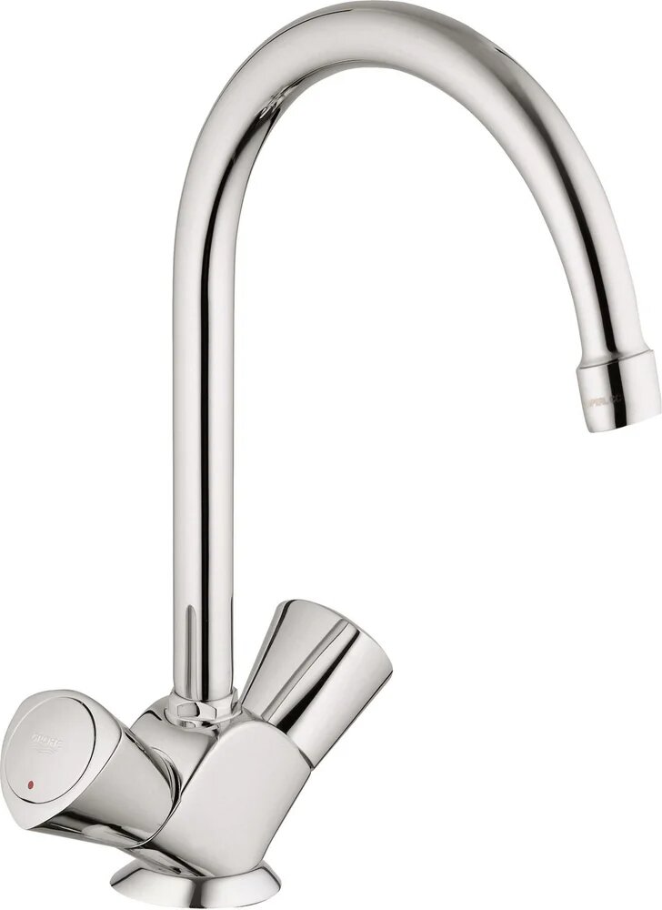 Смеситель для кухни Grohe Costa S 31819001 с поворотным изливом, хром, глянцевый, вентильный, латунный