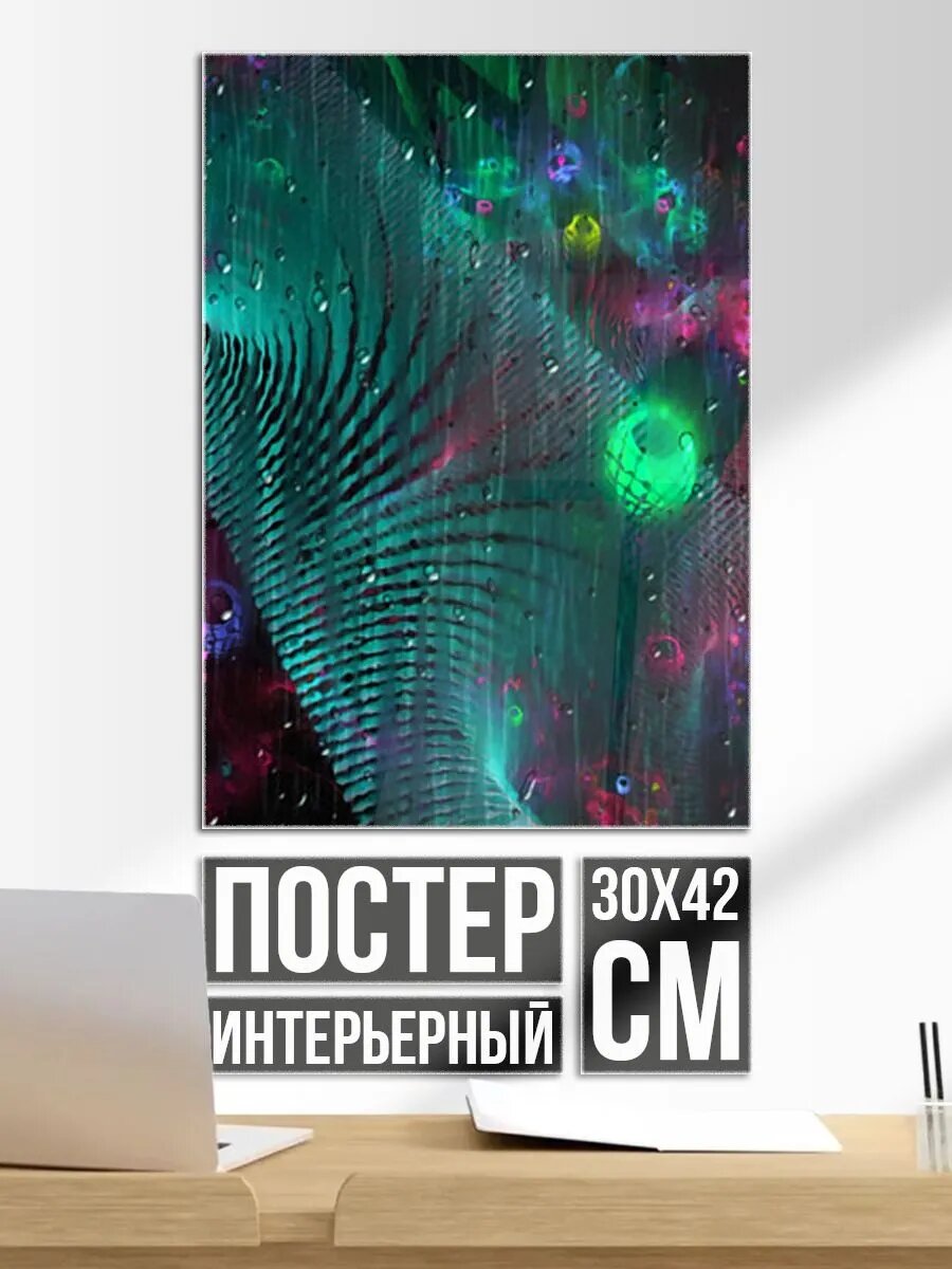 Постер на стену Абстрактные шары психоделика