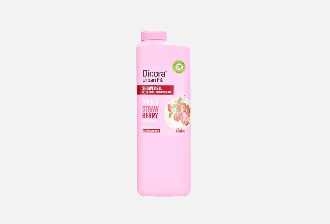 Dicora Urban Fit VITAMIN B, Milk and Strawberries Питательный гель для душа 750 мл
