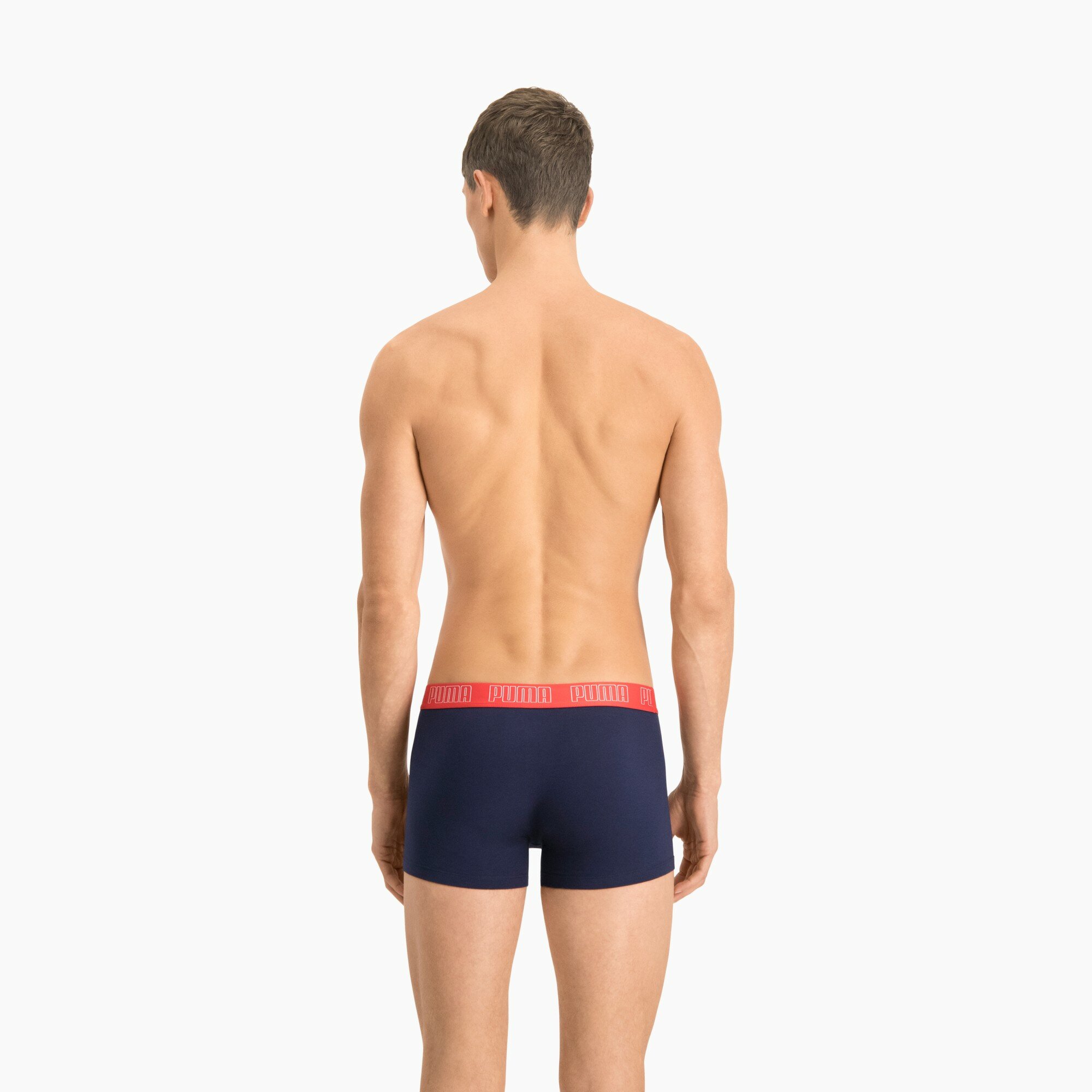Трусы PUMA BASIC TRUNK 2P, размер S, серый/темно-синий — фото 1