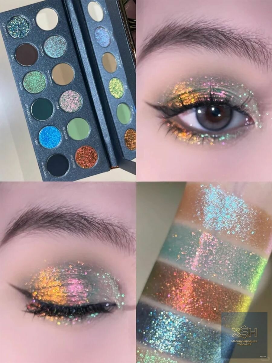 Палитра теней для век KRYPTEIN COSMETICS ,15.6 г - Burnt Forest