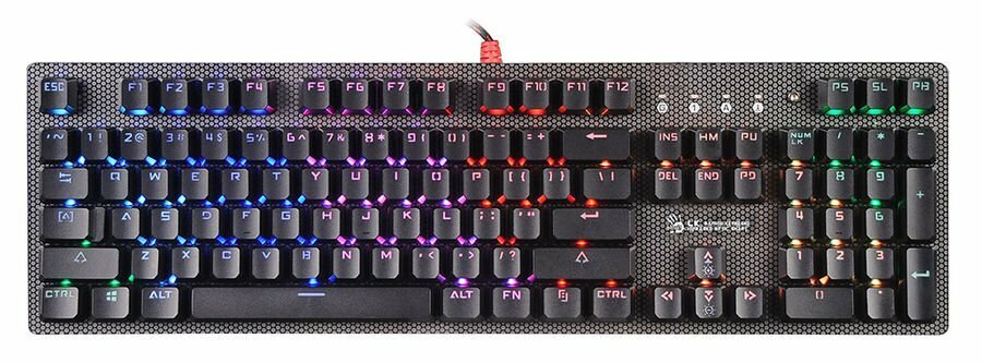 A4Tech Игровая клавиатура проводная , (LK Light Strike Blue), черный