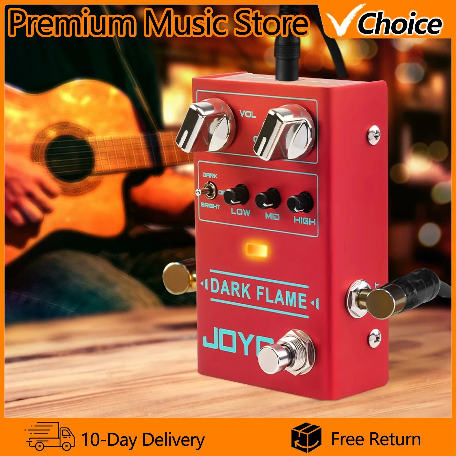 JOYO R-17 Dark Flame Дисторшн-педаль для гитары