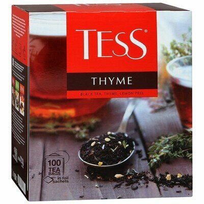 Tess Чай черный Thyme с чабрецом и цедрой лимона 100 пак/уп