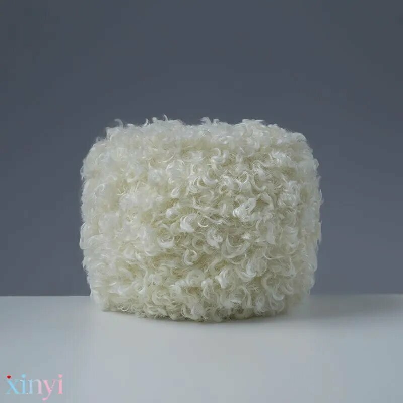 Плюшевая рулонная шерсть, кудрявая плюшевая пряжа, нитки для плетения кукольных шарфов