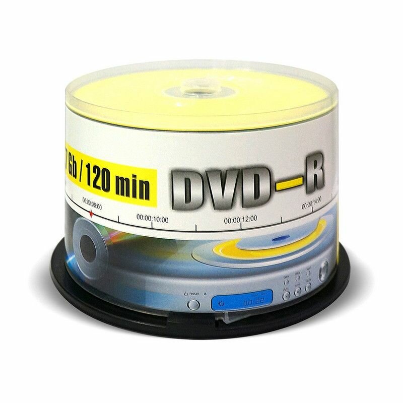 Mirex Диск для записи DVD-R, 16x, Mirex, Cake, 50 шт