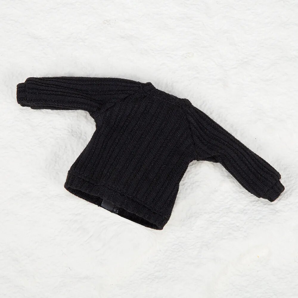 Вязаный свитер для кукол Ob11 Черный, A3, 10cm Body