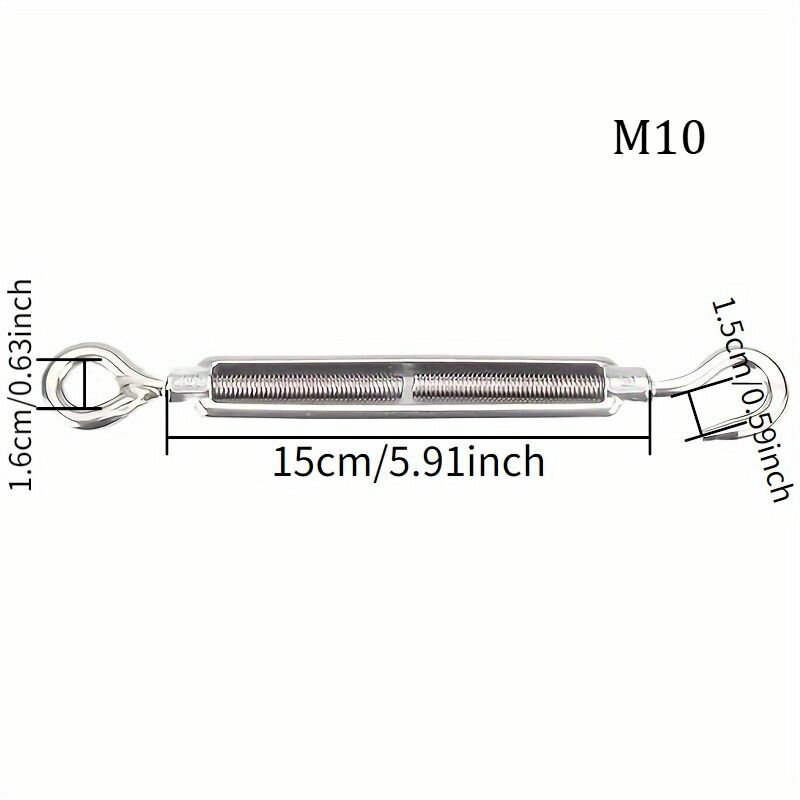 Талреп крюк-кольцо M6/M8/M10/M12 DIN 1480 нержавеющая сталь,1шт