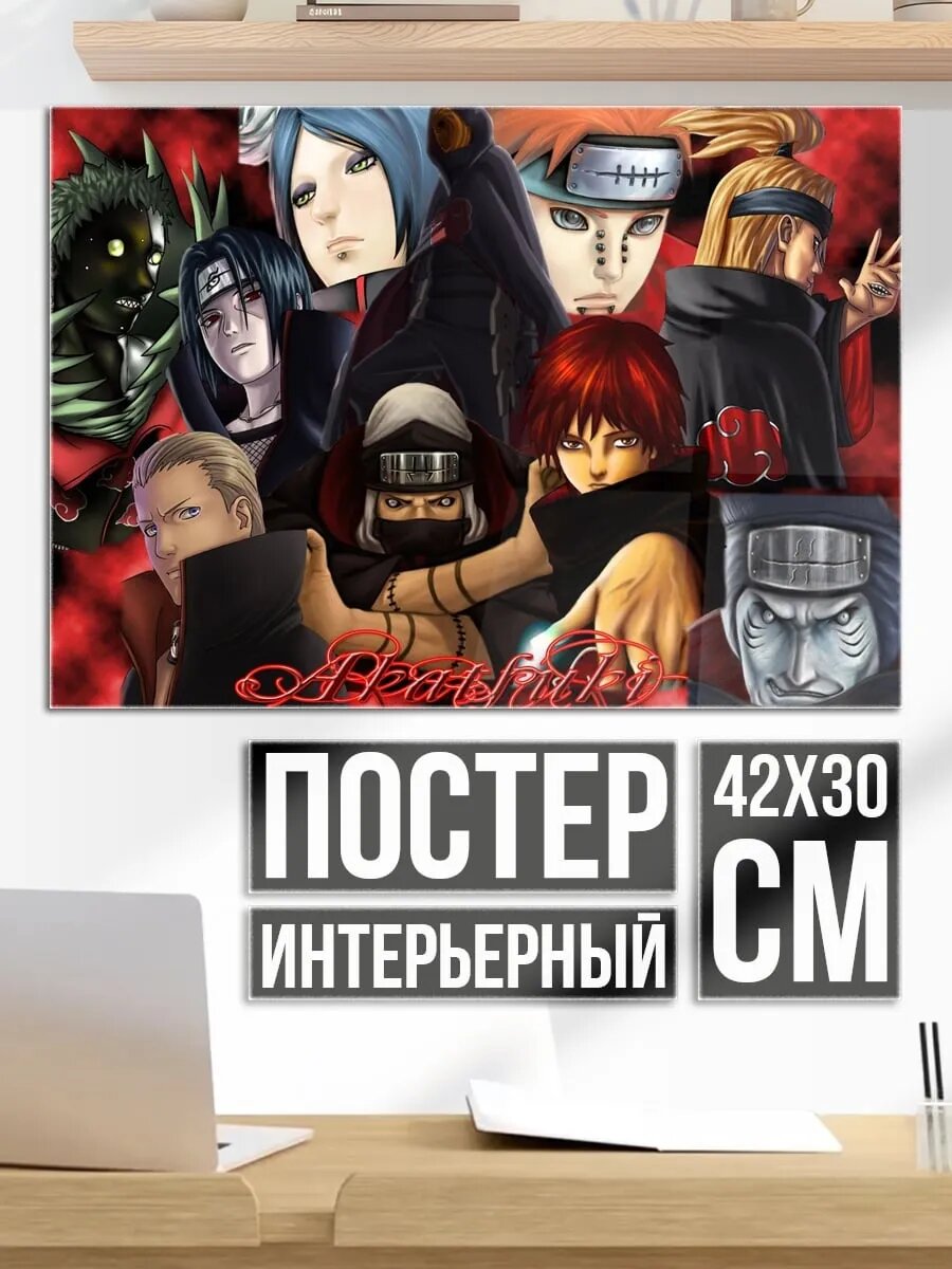 Плакат постер Акацуки Наруто персонажи