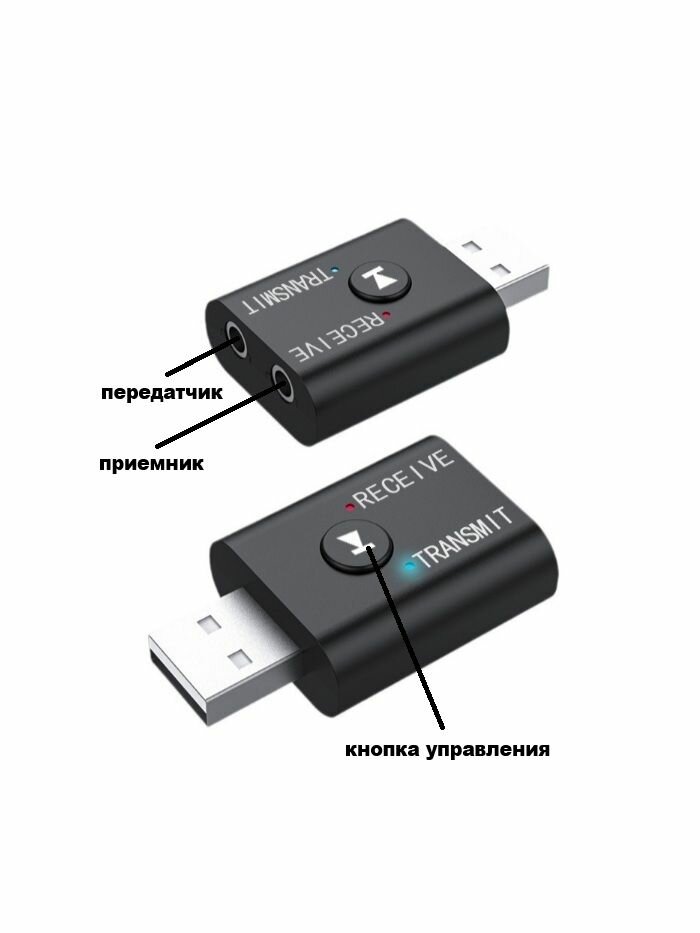 Адаптер Bluetooth 5.0 аудио ТВ магнитола приёмник / передатчик