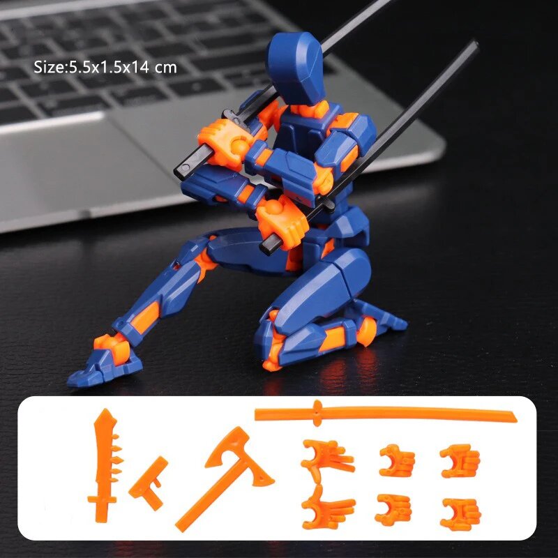 Пластиковая фигурка робота 13 Titan Blue Orange