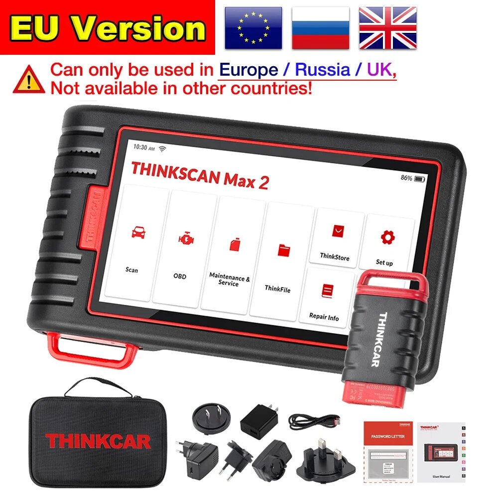 THINKCAR Thinktool ThinkScan Max 2 Сканер полной системы Lifetime free AF DPF IMMO 28 Reset OBD2 Сканер CAN FD OBD2 Диагностические сканирующие инструменты