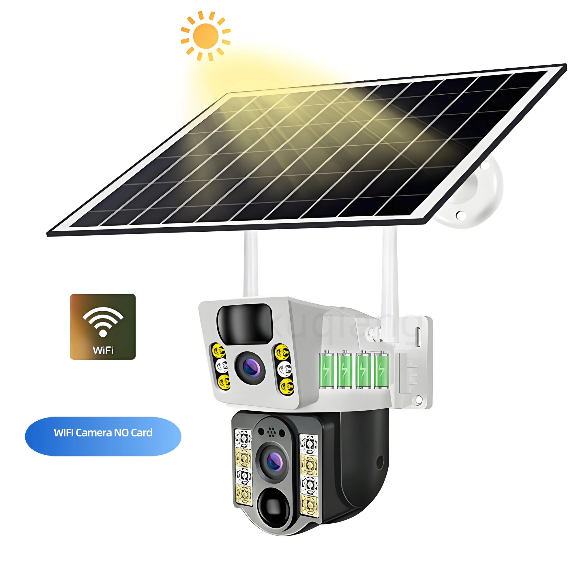 Камера наблюдения V380 Wireless 4G Sim Card Solar Camera 4K 8MP Dual Lens WiFi Surveillance Camera PIR Security Outdoor Waterproof IP PTZ CCTV
