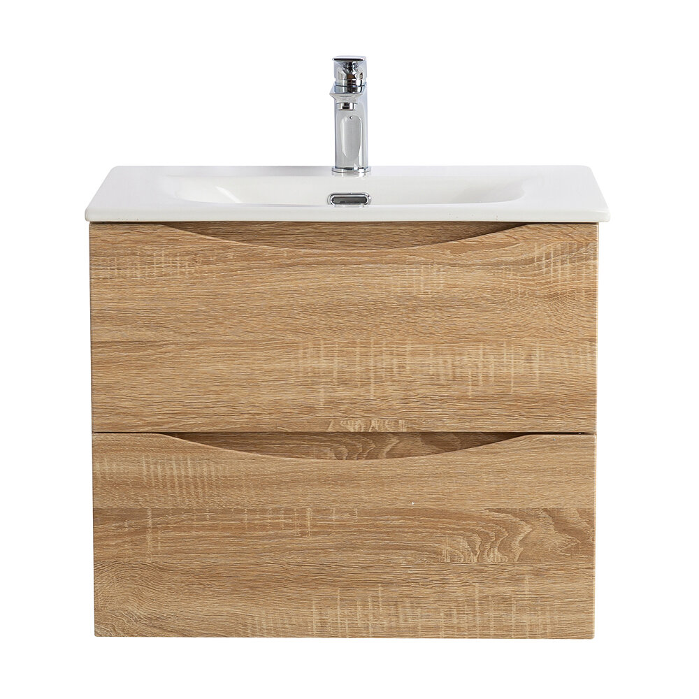 Тумба с раковиной BelBagno Marino-Cer-N 70 MARINO-CER-N-700-2C-SO-WO-P Rovere Bianco