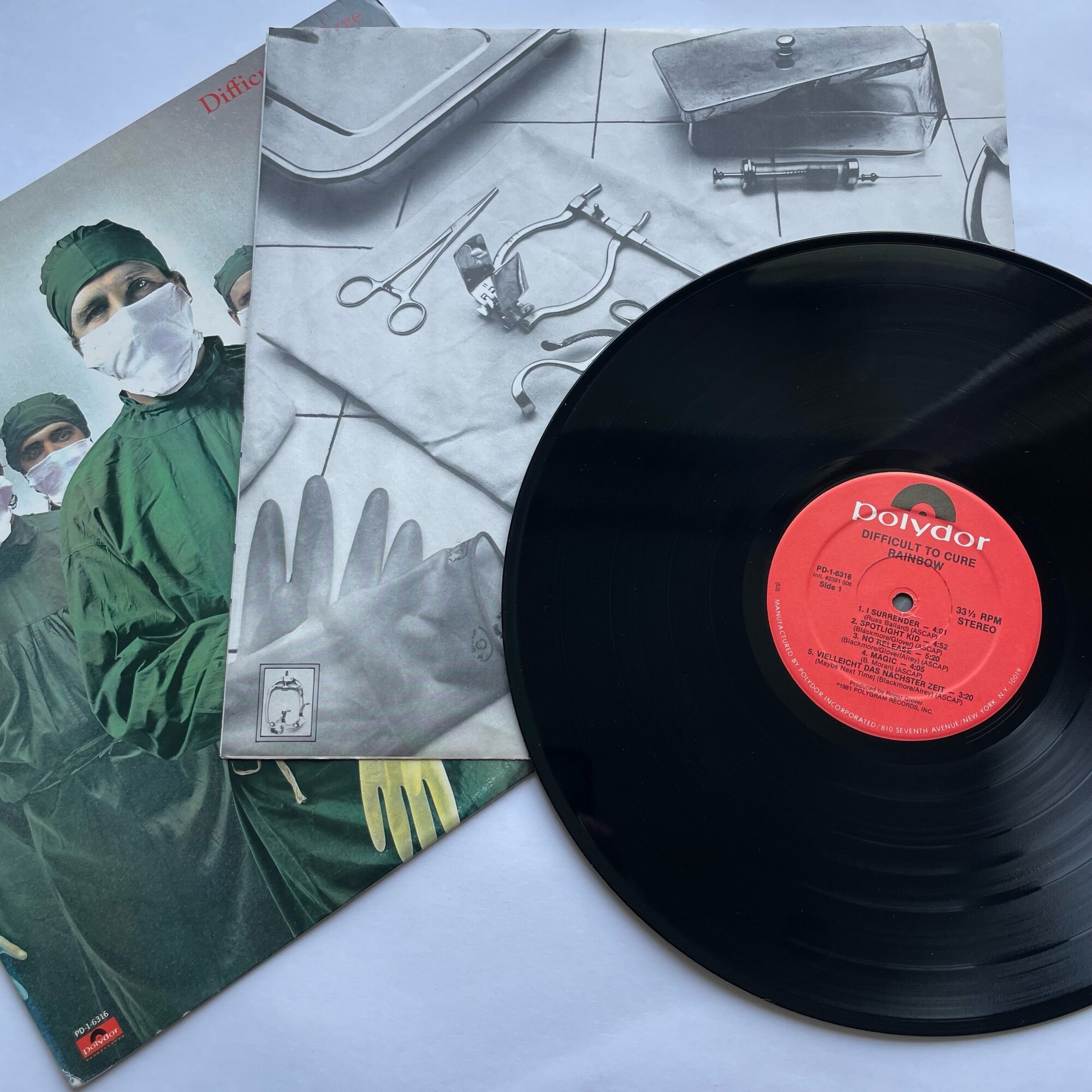 Винтажная виниловая пластинка LP Rainbow Difficult To Cure (США 1981) I Surrender