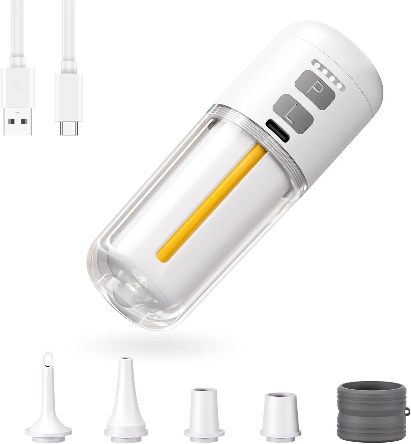 Портативный электрический насос WOSERLD Белый, White 2000mAh