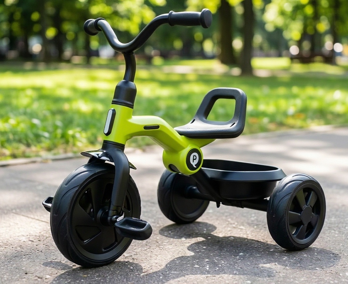Велосипед 3-ный Qplay, складной механизм, 9"/7", оливковый, LH509O