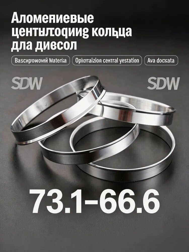 Кольцо центровочное для дисков, 3 шт.
