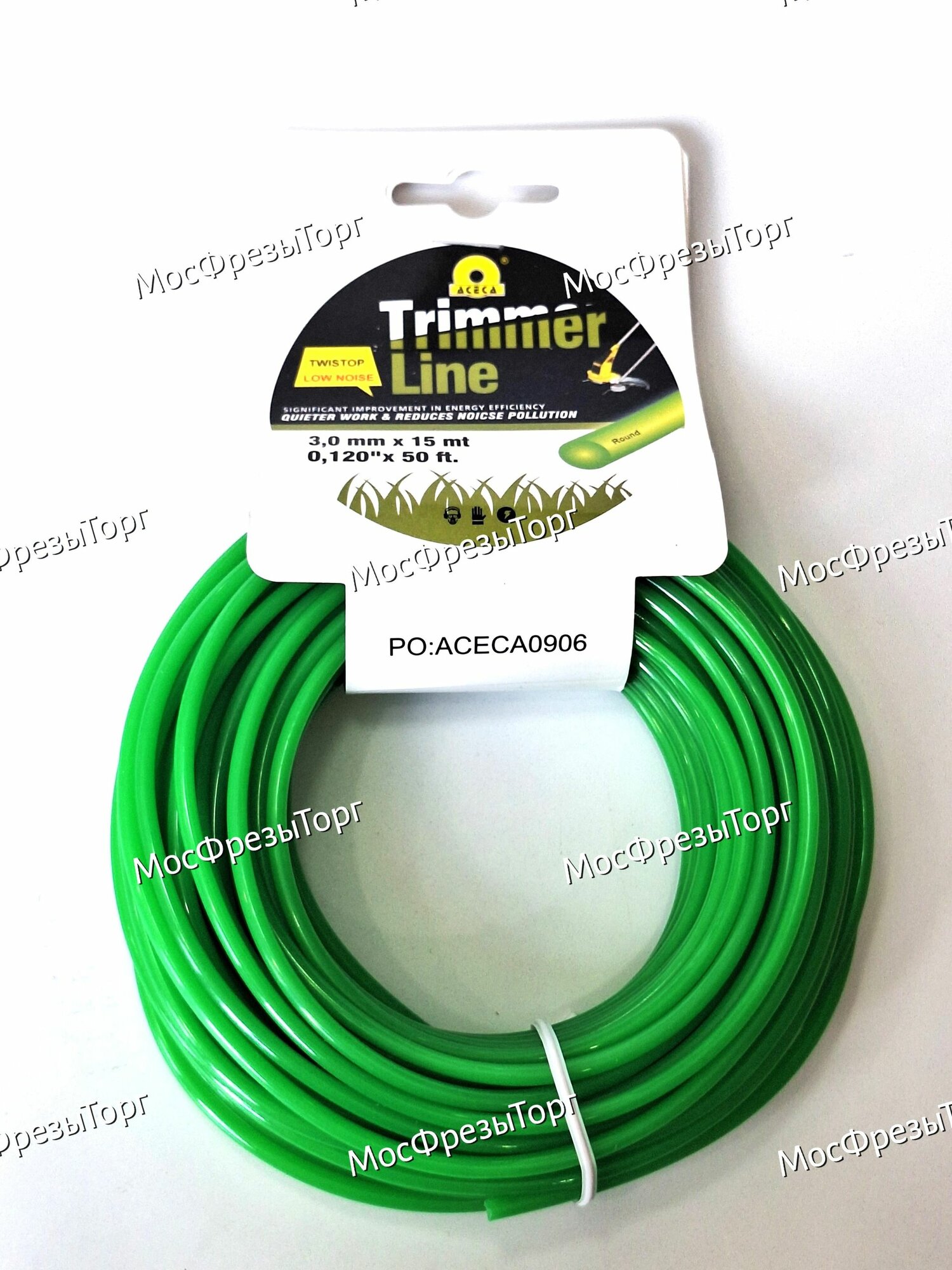 Леска для триммера 3.0 мм х 15 м сечение круг Trimmer Line
