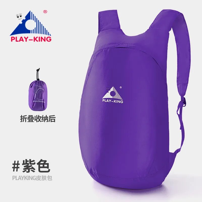 Рюкзак PLAY-KING фиолетовый, нейлон, спортивный, взрослый, мужской, женский, 47x15x47 см