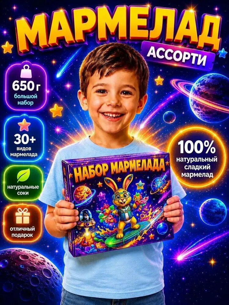 Мармелад жевательный, набор, подарочный буфетконфет 650 гр
