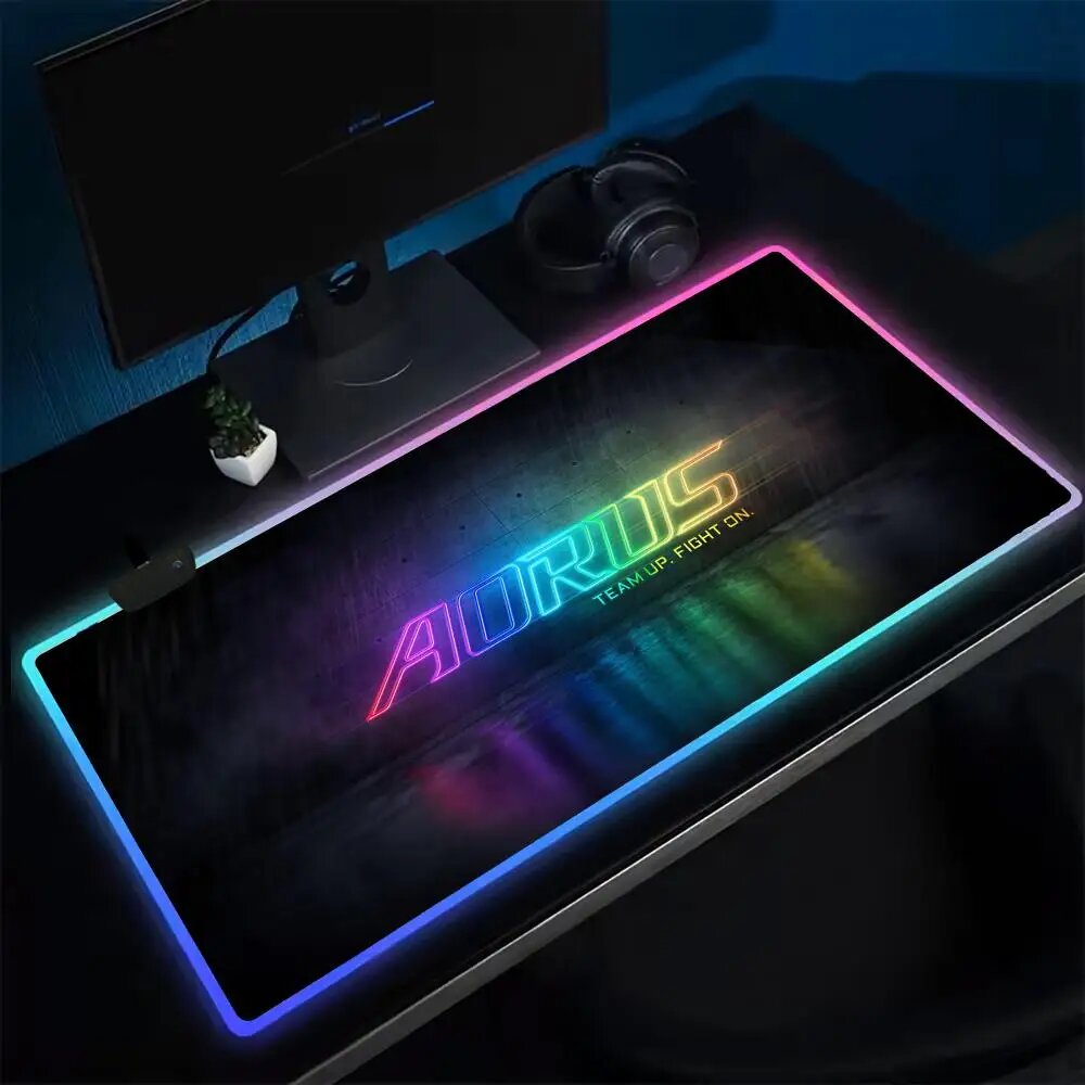 Игровой коврик для мыши A-aorus LOOG XXL резиновый RGB RGB700x300x4mm, BLACK10
