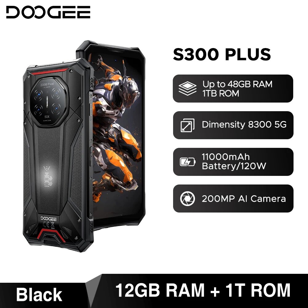 Смартфон Doogee S300 Plus, 12ГБ/1ТБ, global