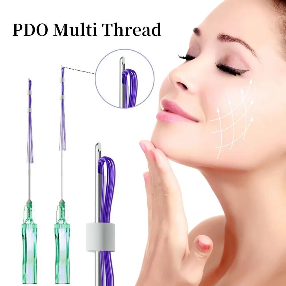 Нити Meki PDO Multi / Насечками Для Подтяжки Лица, 21G 60 Мм, 20 Штук В Упаковке