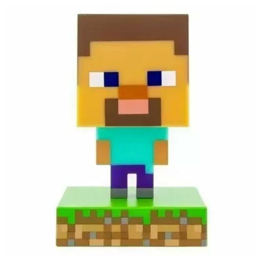 Светильник-ночник «Minecraft» 3D | Пиксельная лампа с пультом | Подарок геймеру