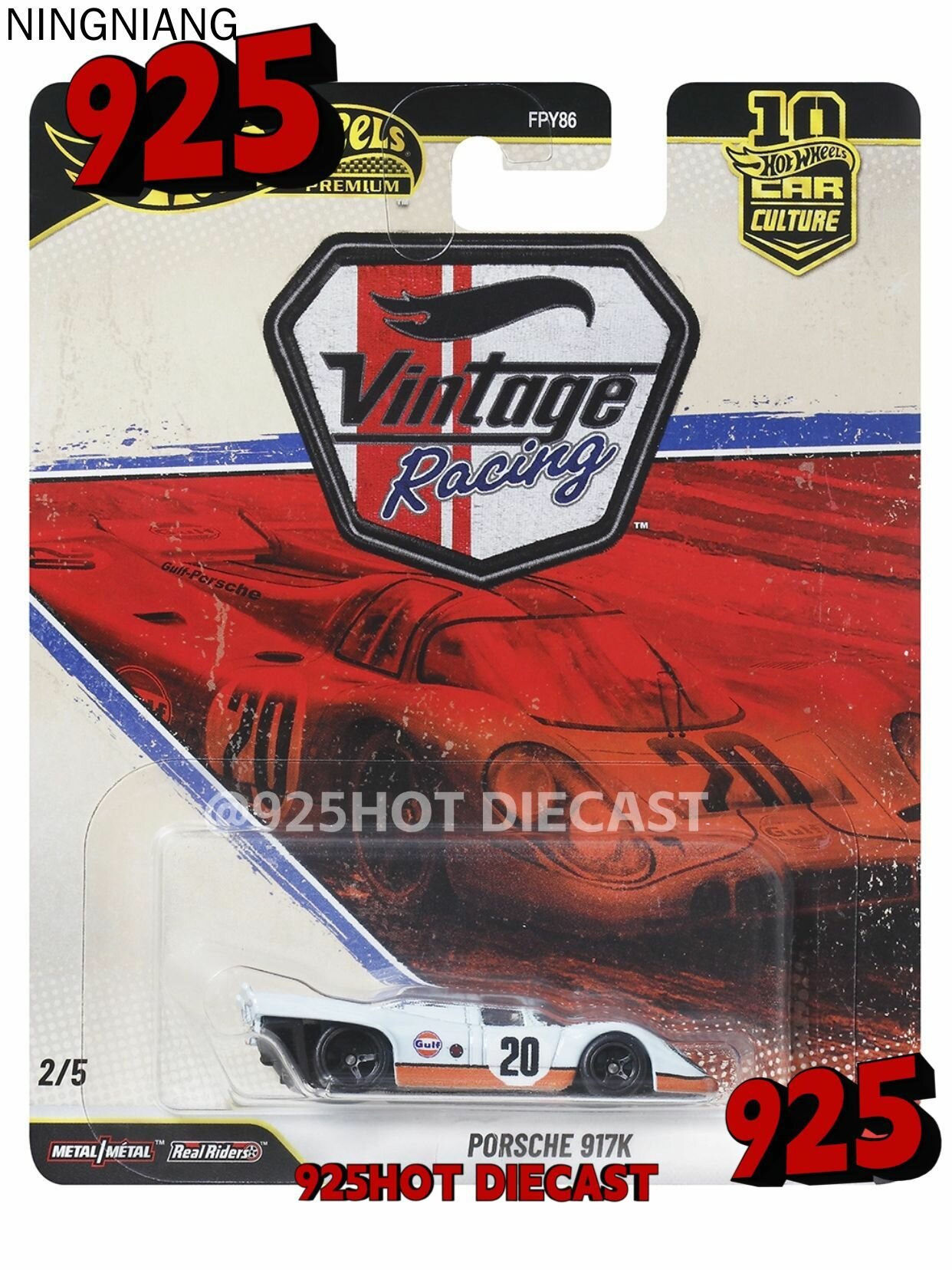 Машинка 925HOT WHEEL Car Culture Vintage Racing FPY86 2026T Porsche 917 K