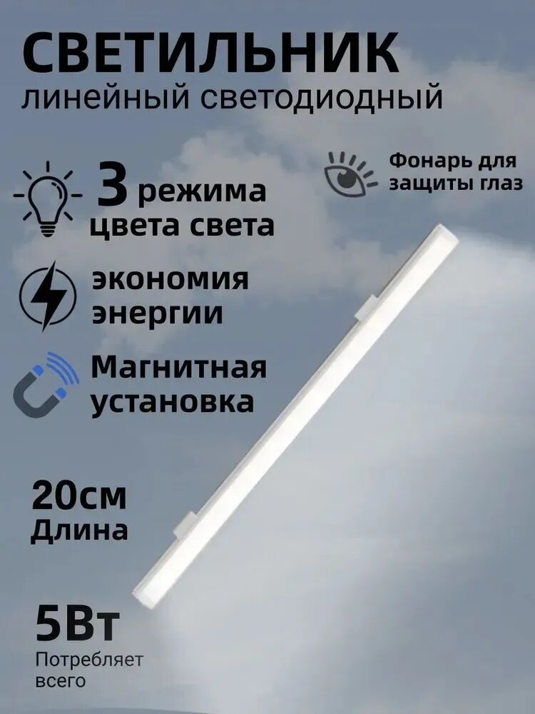 Настенно-потолочный светильник, Без цоколя, 5 Вт