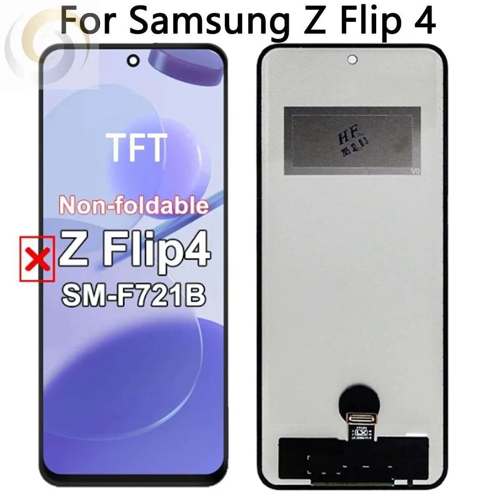 6,63-дюймовый TFT LCD-дисплей для Samsung Galaxy Z Flip4, Galaxy Z Flip 4, F721B-DS, F721B, сенсорный экран, панель управления, детали в сборе, не складной