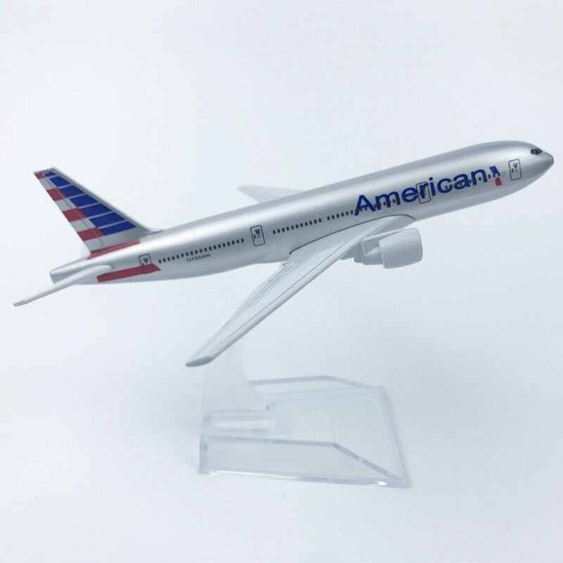 15 см , Металлическая модель самолета Boeing 777 American Airlines