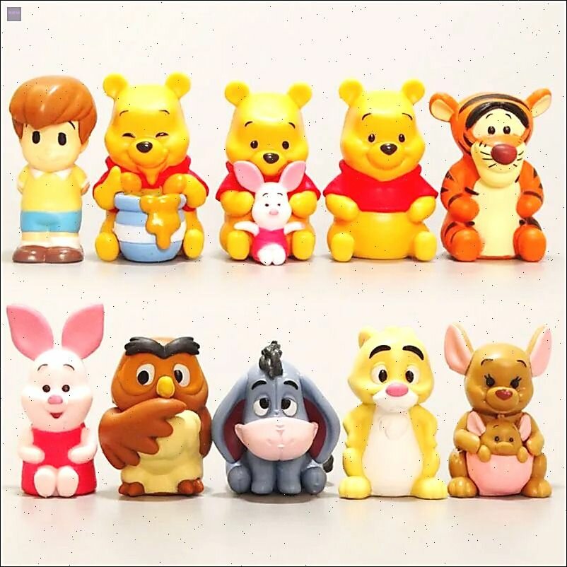 Винни Пух медвежонок Тигра аниме фигурки игрушки для детей 10шт