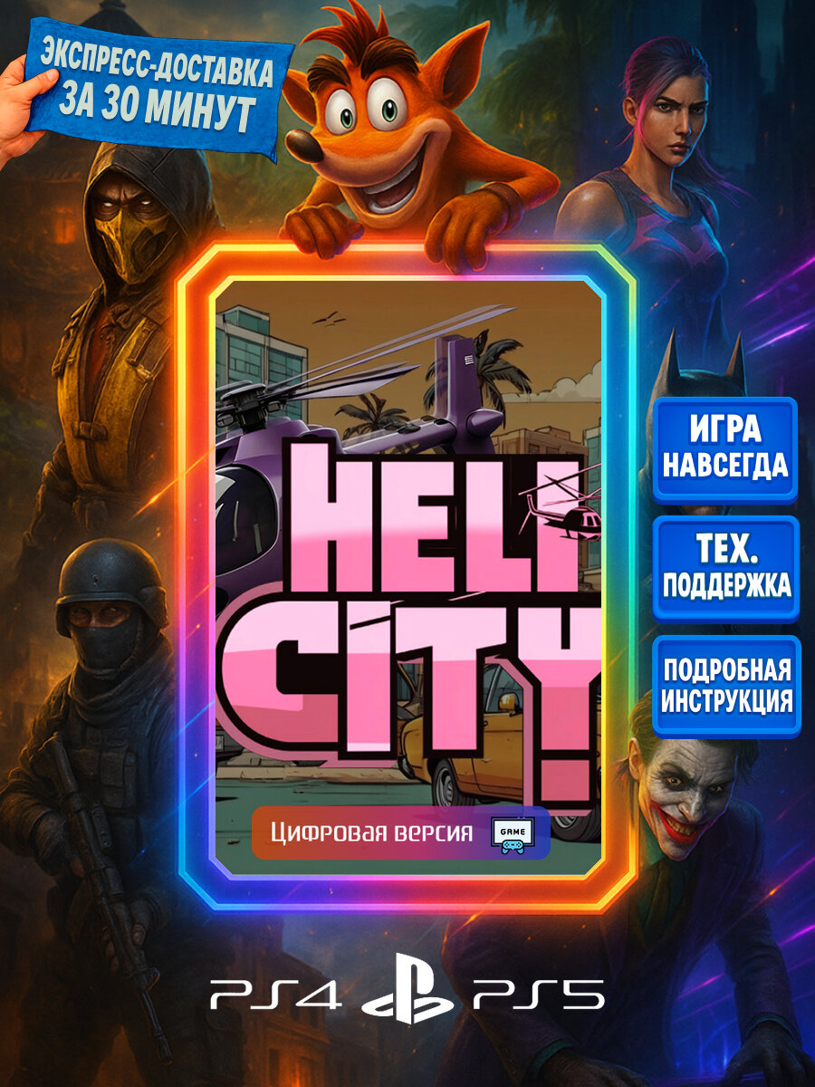 HeliCity Demolition Man PS4/PS5 | Моментальная доставка | Английский язык | Боевики