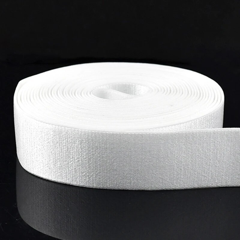 Эластичная нейлоновая лента Meetee 6-30 мм 20mm, Белый, White, 20Meters
