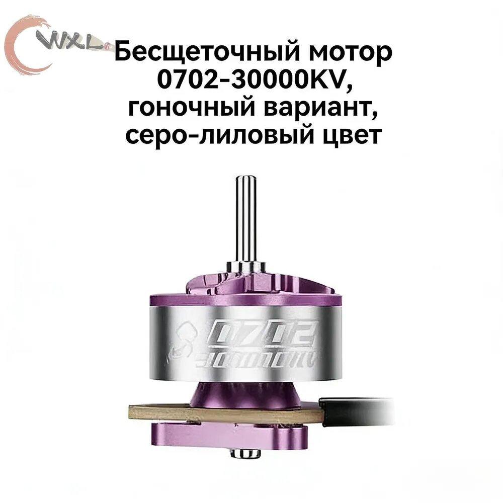0702 Бесщеточный мотор 30000KV Racing Edition Серый фиолетовый