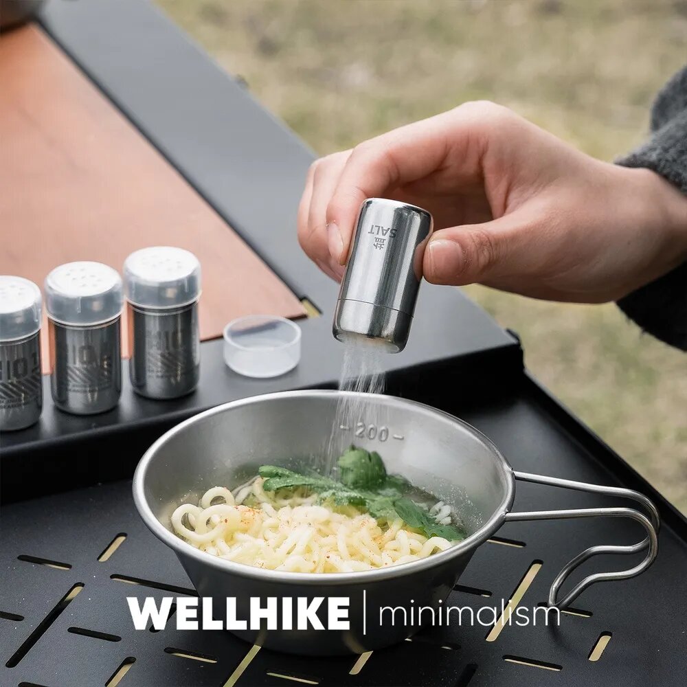 WellHike Солонка, бренд WELLHIKE, артикул WK0679, из нержавеющей стали, 4.5 см
