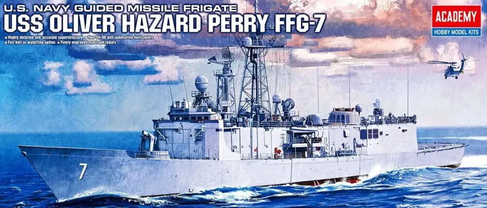 Academy AC14102 1/350 USS OLIVIER HAZARD PERRY FFG-7 сборная модель корабля