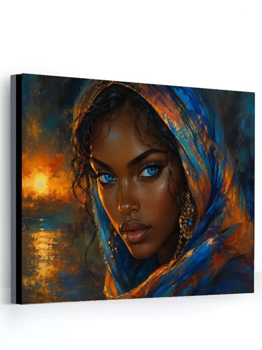 Картина на стену для интерьера "Негритянка", на подрамнике, 40 x 50 см