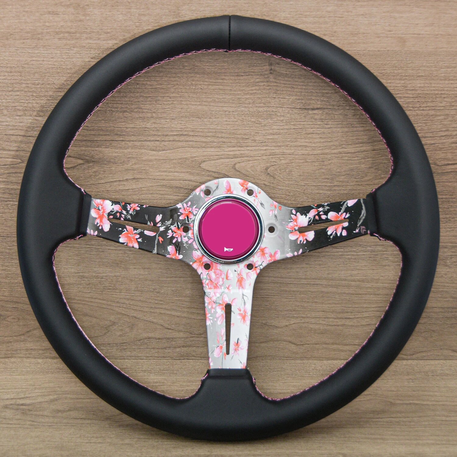 Руль 350 мм JDM, цвет A Pink ND, 14 дюймов