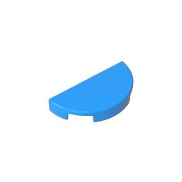 GOBRICKS круглые блоки 1x2 для сборки Синий, 051