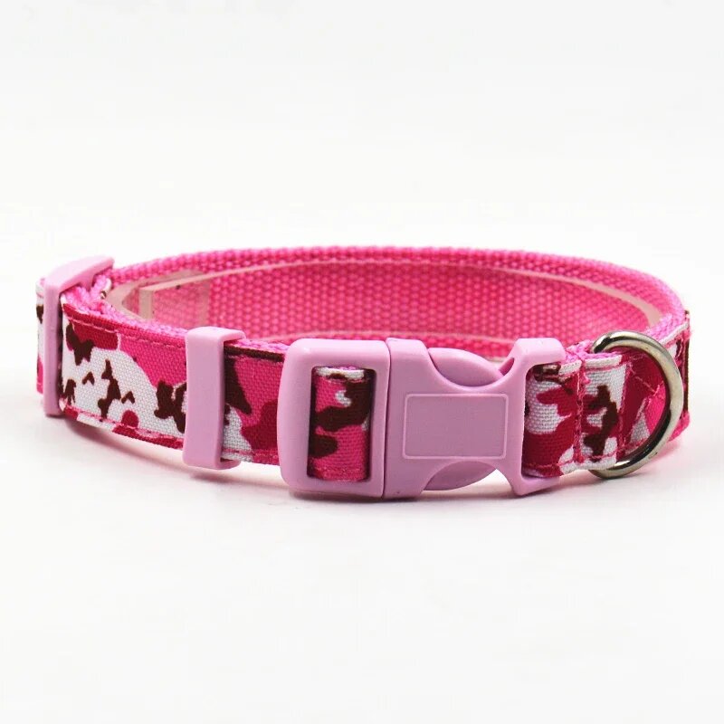 Розовый камуфляжный ошейник для собак only collar