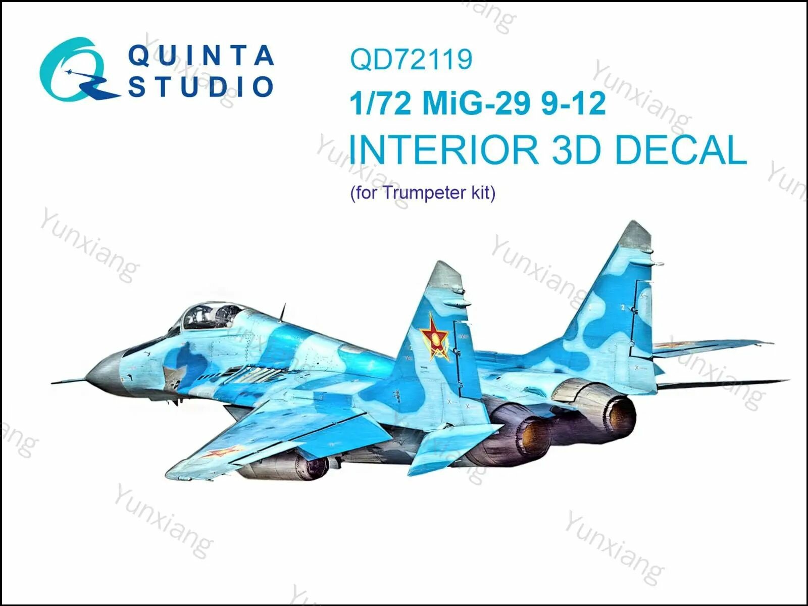 3D Декаль интерьера кабины МиГ-29 9-12 (Trumpeter)