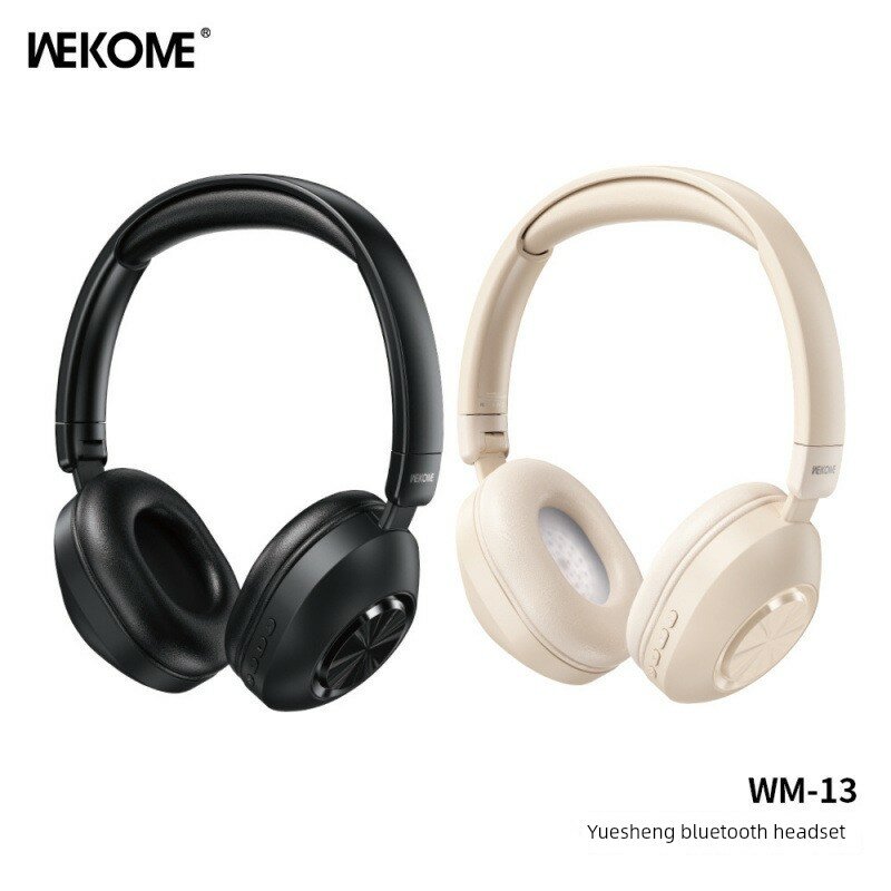 Wekome Bluetooth 5.3 Складные Наушники, Черные - Портативные Беспроводные Наушники с Регулируемой Дужкой для Музыки
