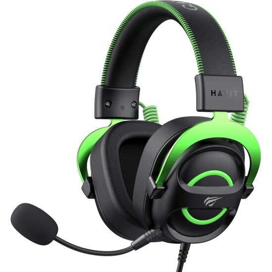 Игровые наушники Havit H2002E проводные зеленый (H2002Eg)