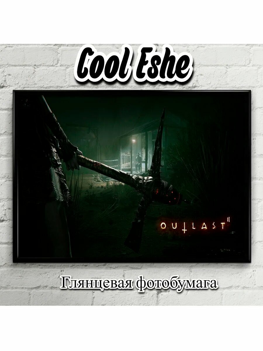Плакат "outlast ii game, темные тона" А4