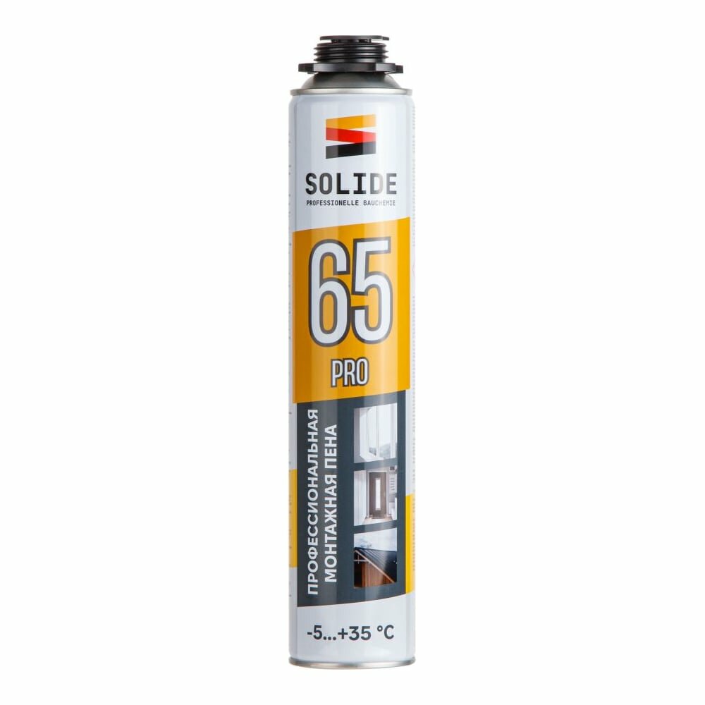 Пена монтажная профессиональная SOLIDE всесезонная Foam Pro 65 750мл SL-76517-1