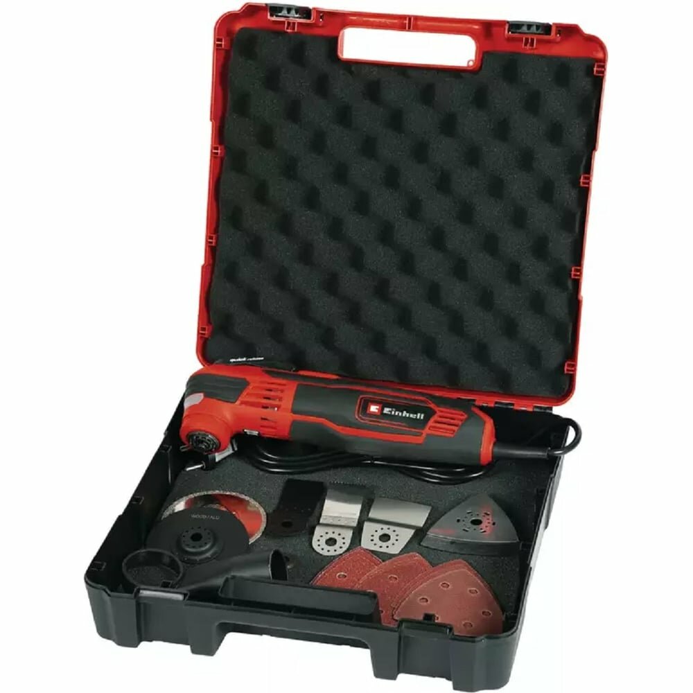 Многофункциональный инструмент Einhell TE-MG 350 EQ, 350вт, 22-40 тыс/мин, 3гр, Quick, конст. элка, набор оснастки, кейс 4465155